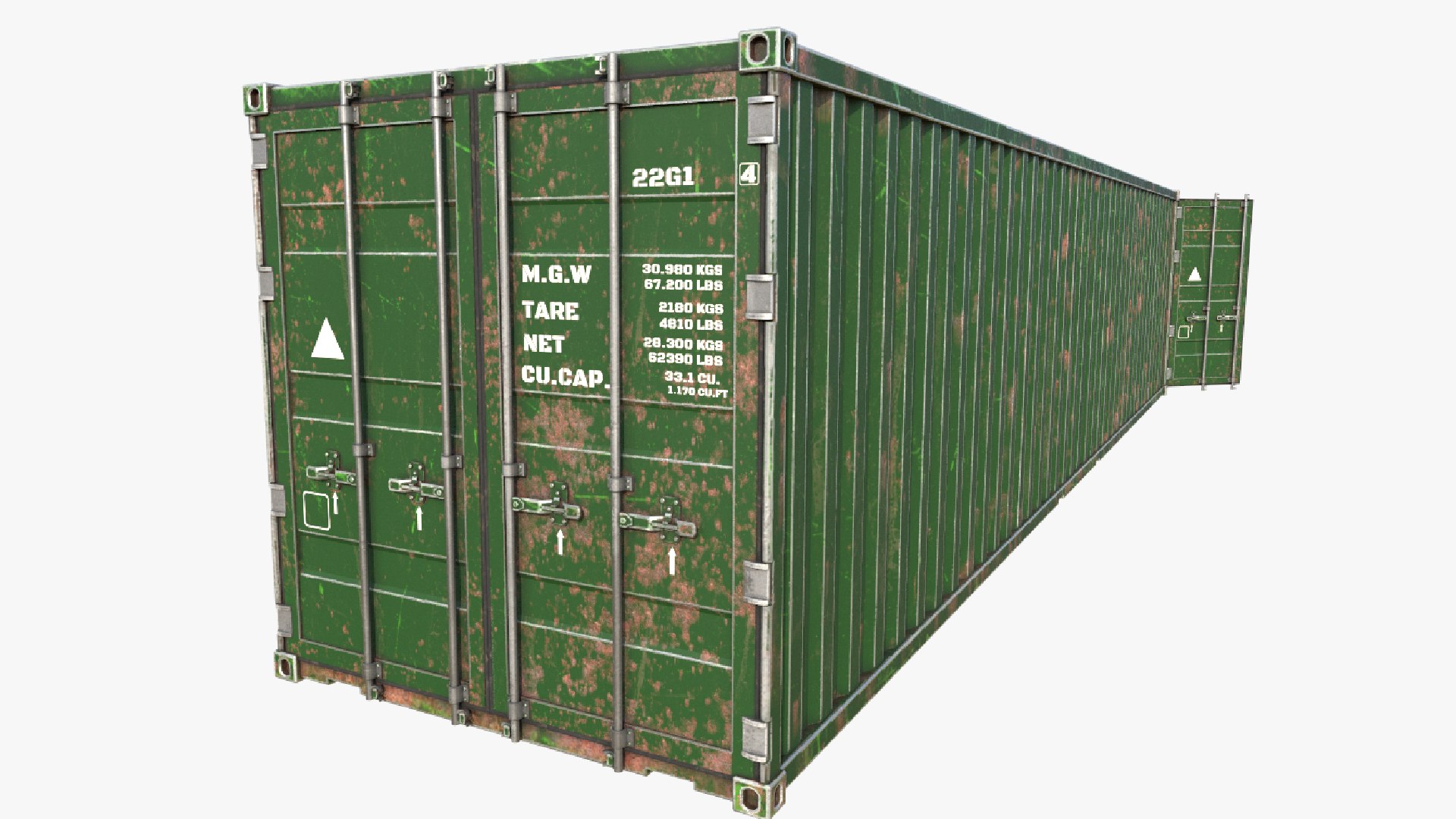 3D Shipping Container 40 Foot Model - TurboSquid 2254832
