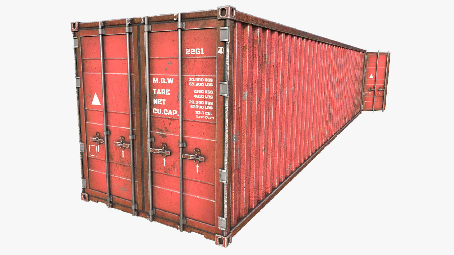 3D Shipping Container 40 Foot Model - TurboSquid 2254832