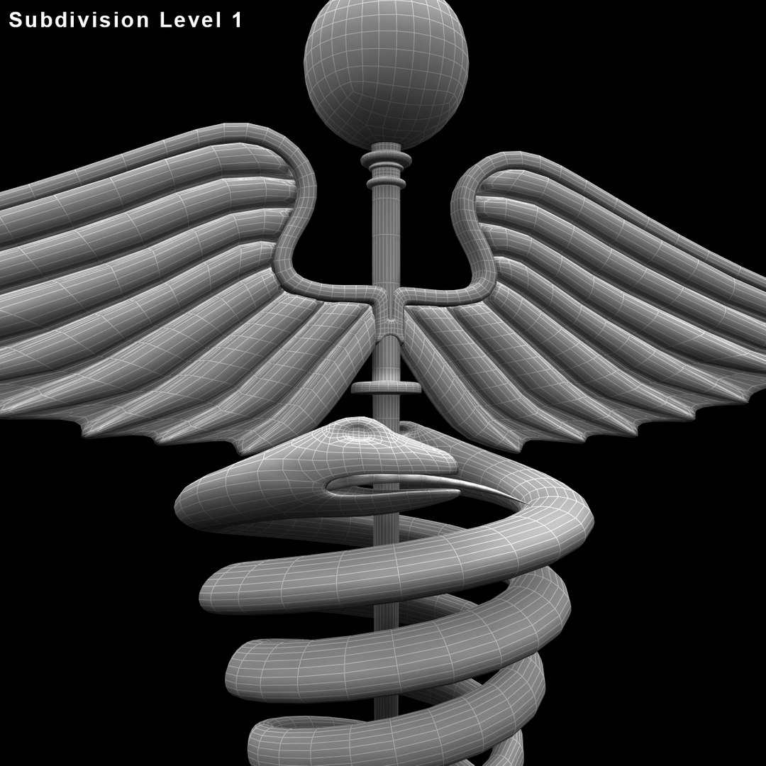 Realistic Caduceus 3d Max
