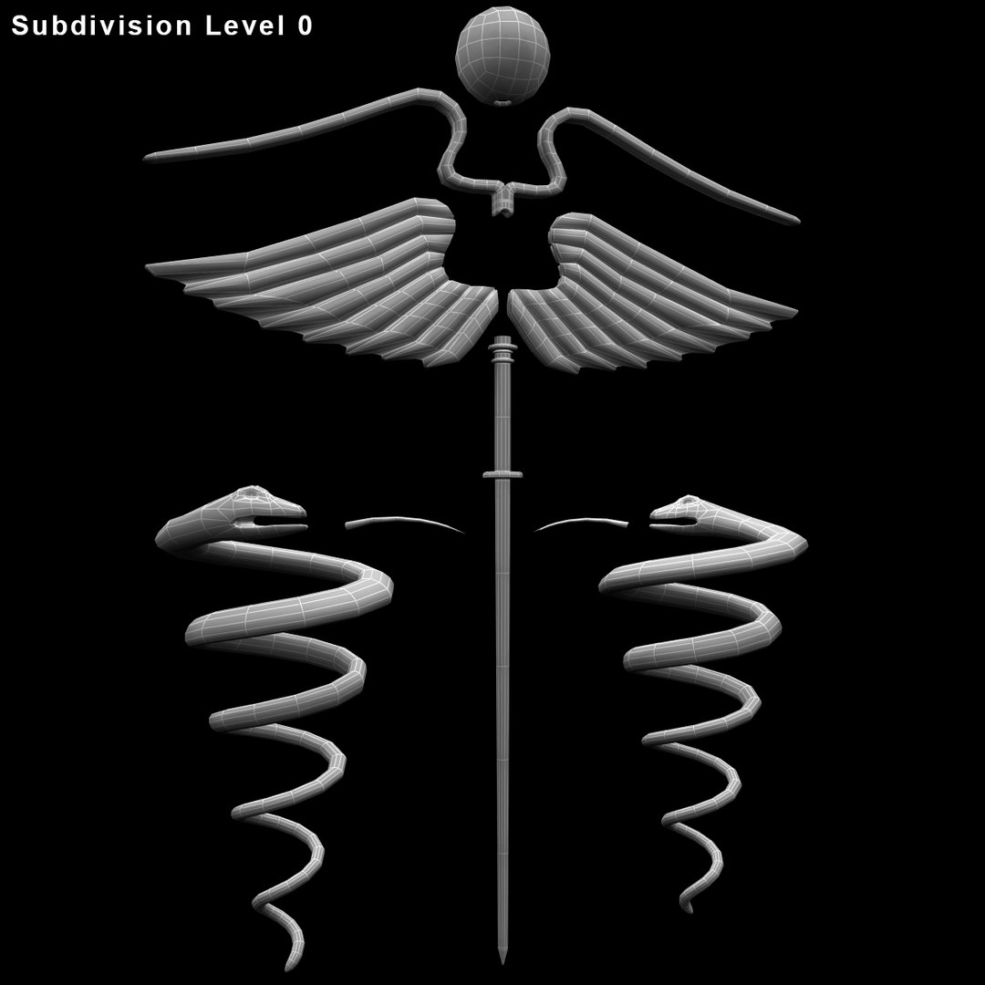 Realistic Caduceus 3d Max