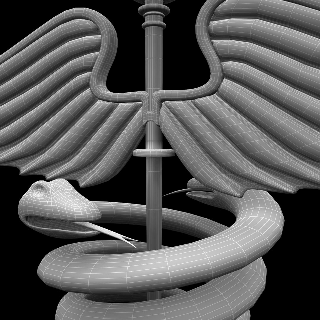 Realistic Caduceus 3d Max