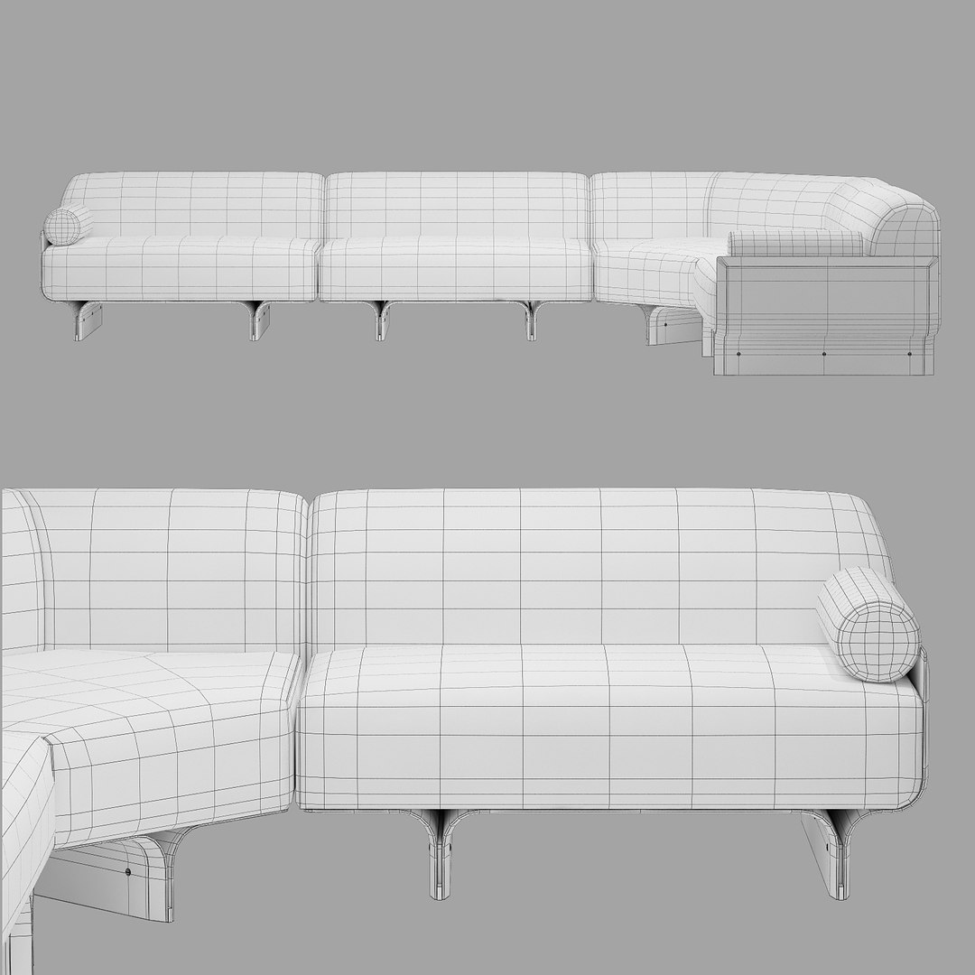 3D Gallotti And Radice Stami Sofa Plus Composition 2 - TurboSquid 2247882