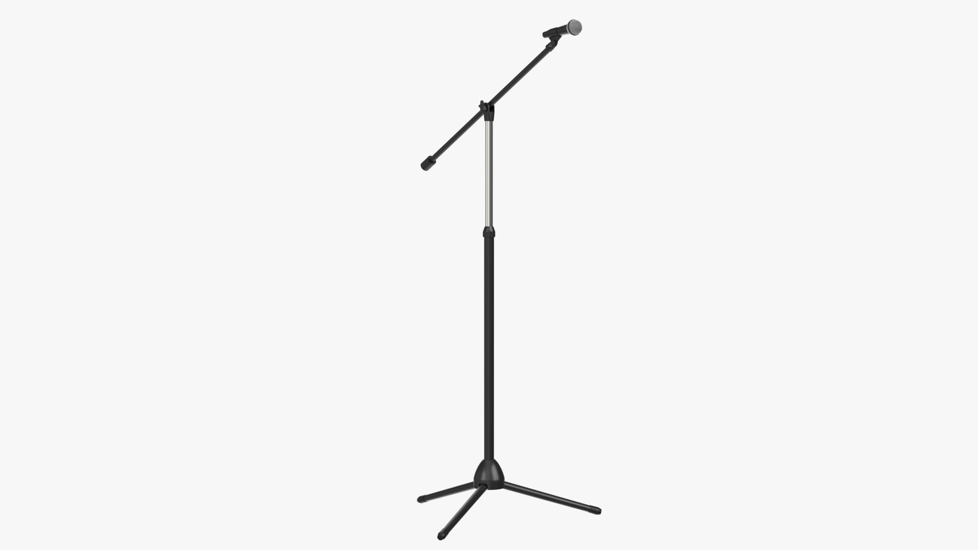 Microphone On Boom Stand 3D Model - TurboSquid 1814817