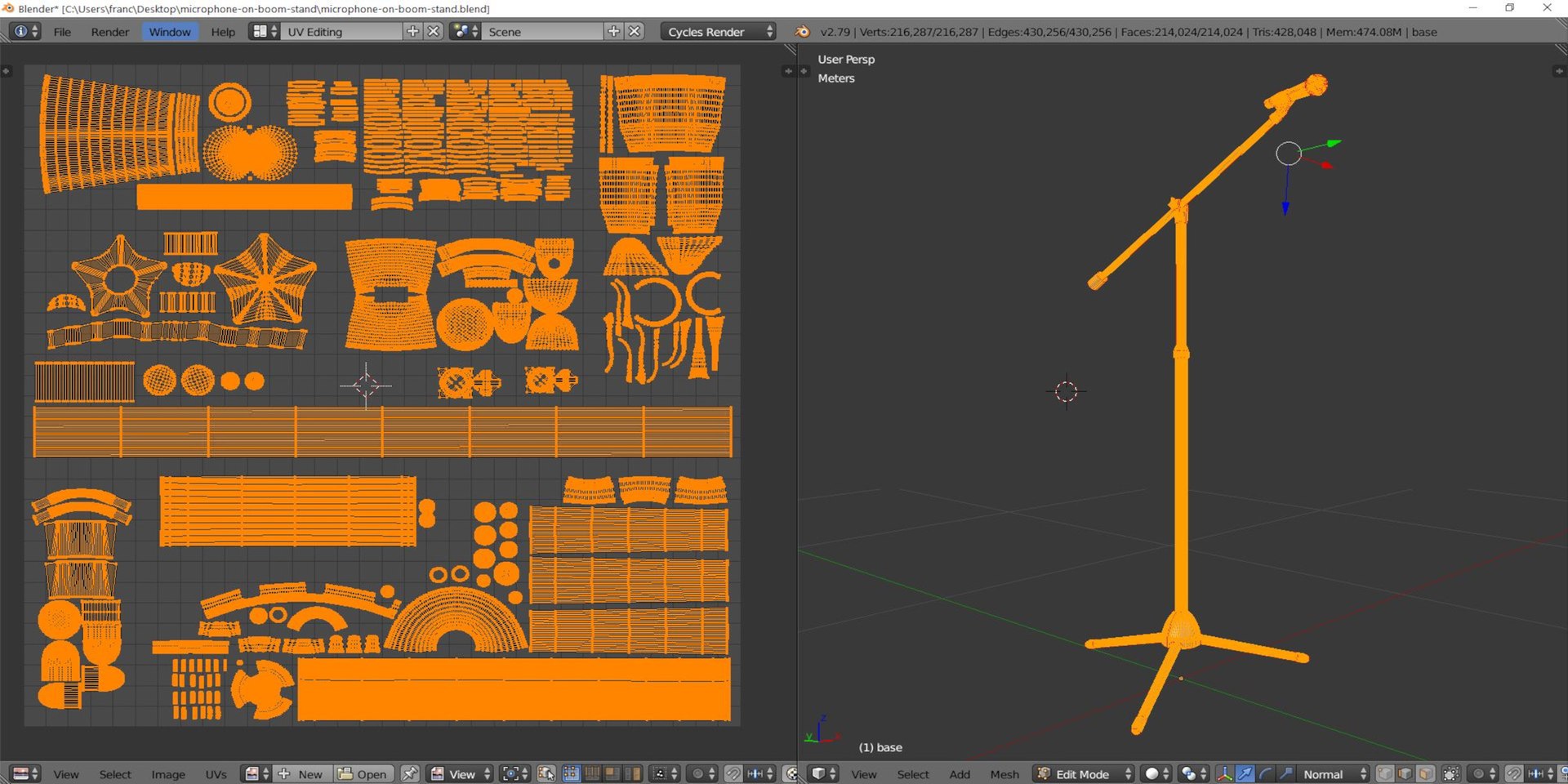 Microphone On Boom Stand 3D Model - TurboSquid 1814817