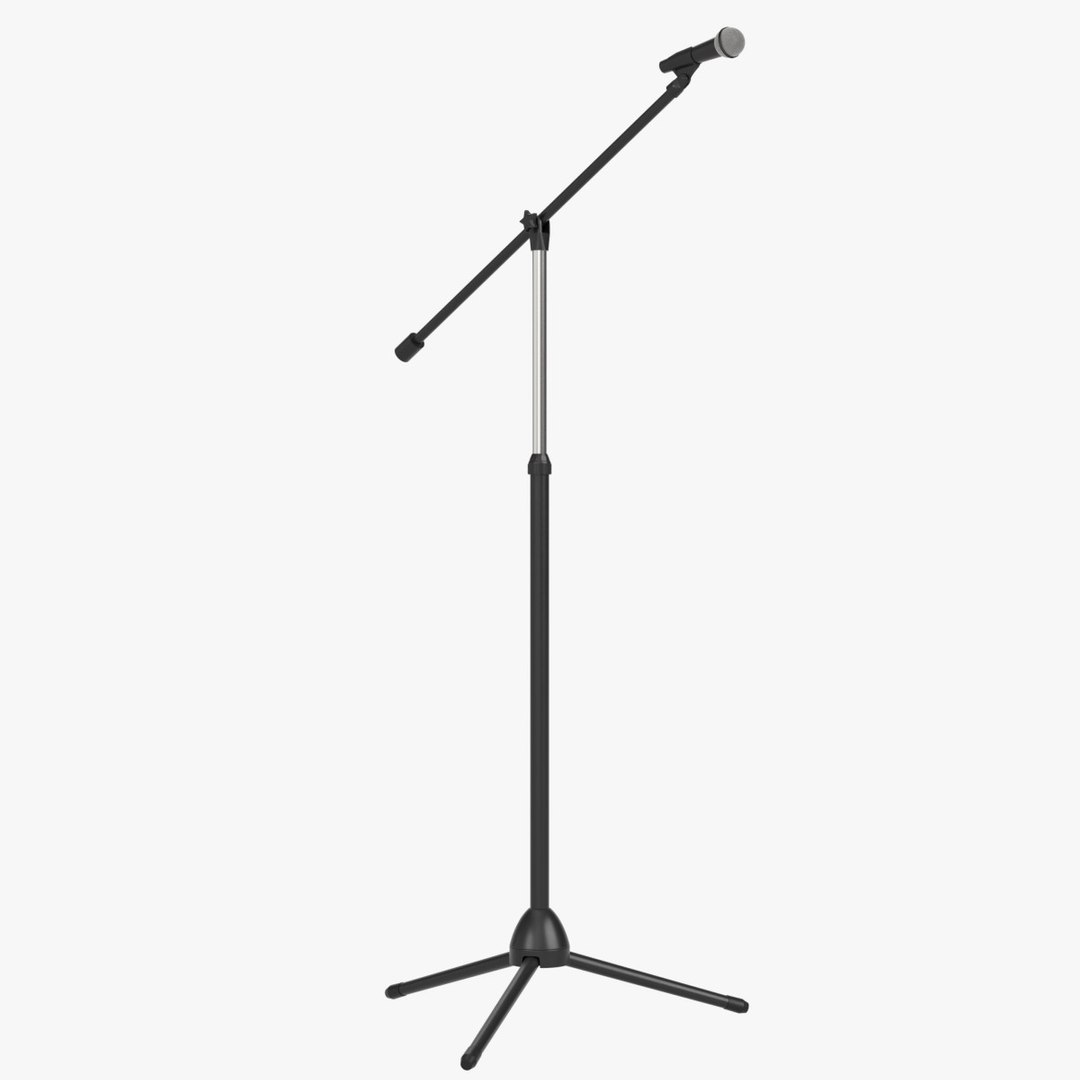 Microphone On Boom Stand 3D Model - TurboSquid 1814817