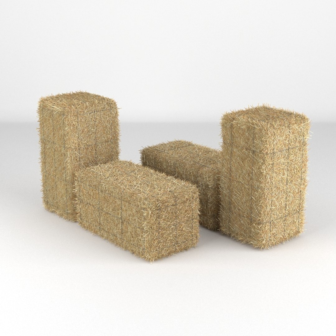 3d Model Hay Bales Realistic