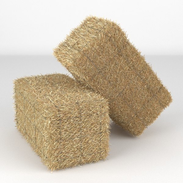 3d model hay bales realistic
