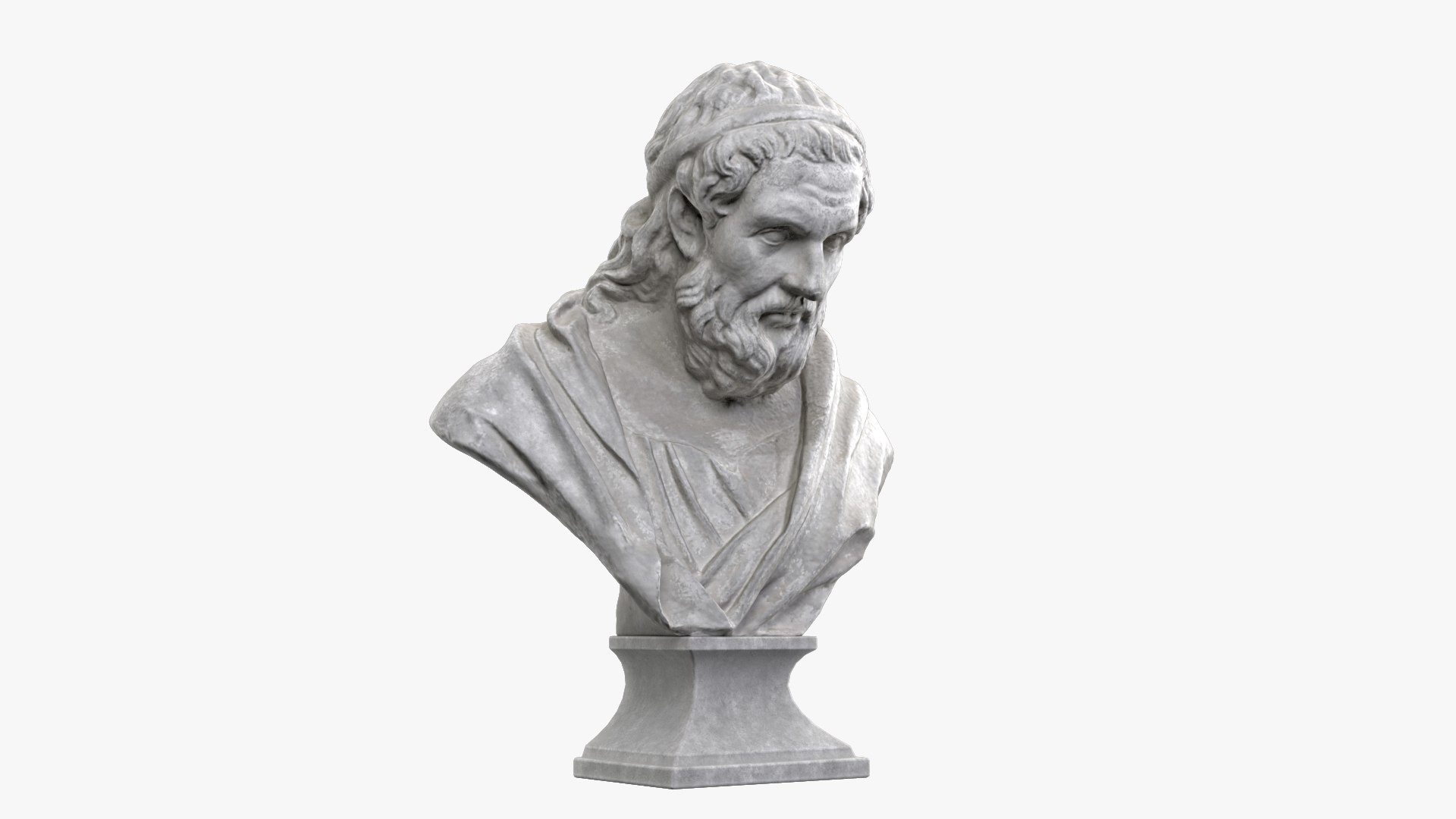 3D Philosopher Marble Bust Model - TurboSquid 1907354