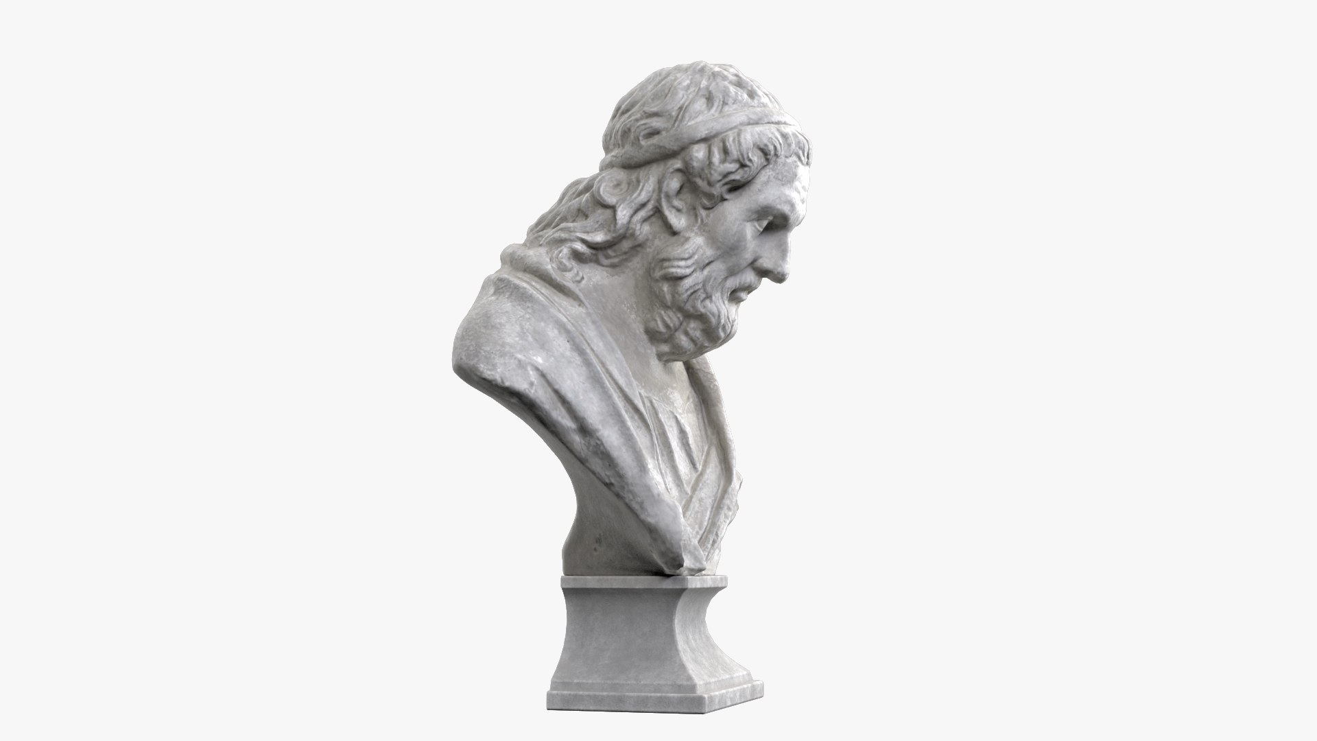 3D Philosopher Marble Bust Model - TurboSquid 1907354