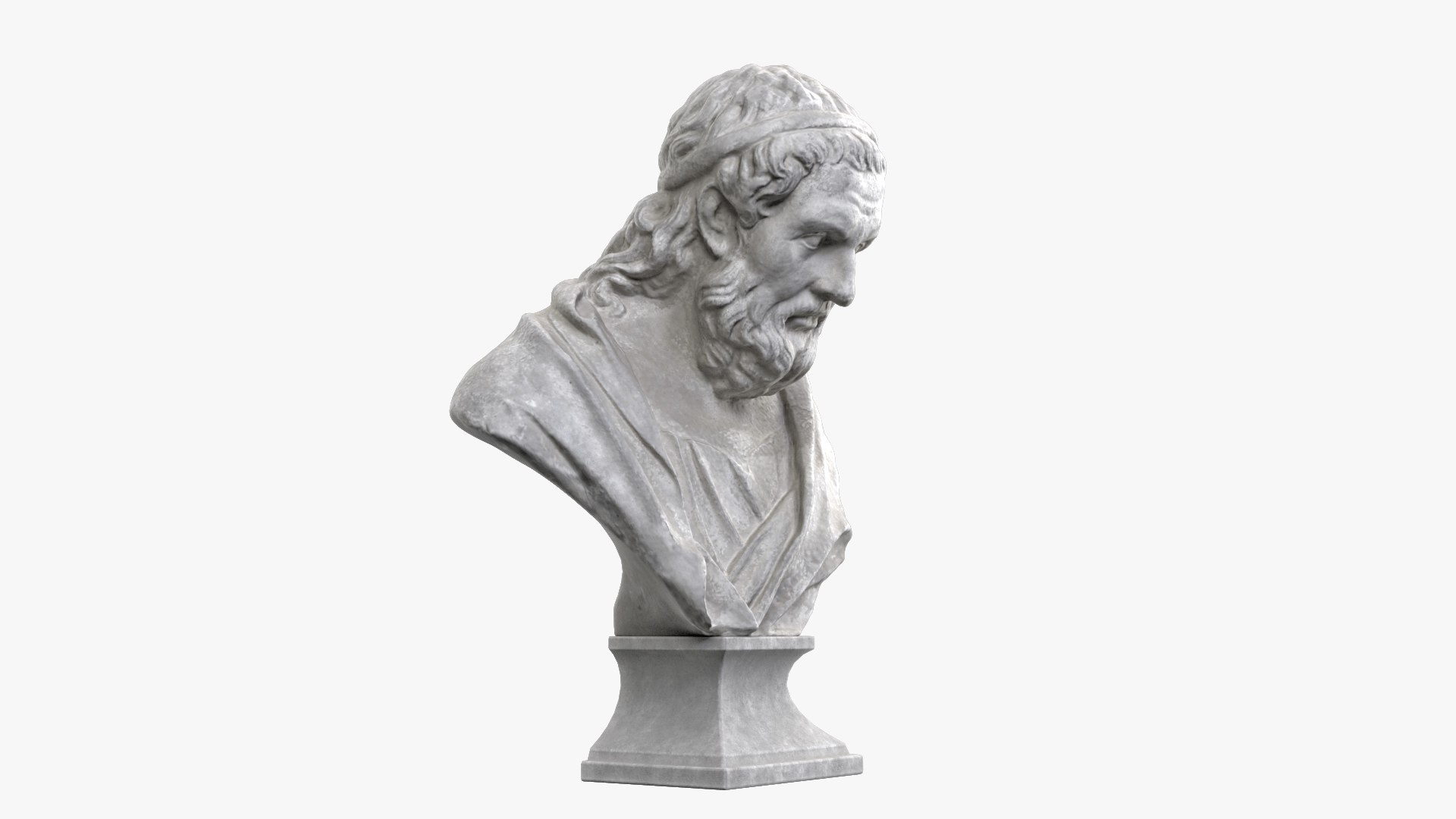 3D Philosopher Marble Bust Model - TurboSquid 1907354