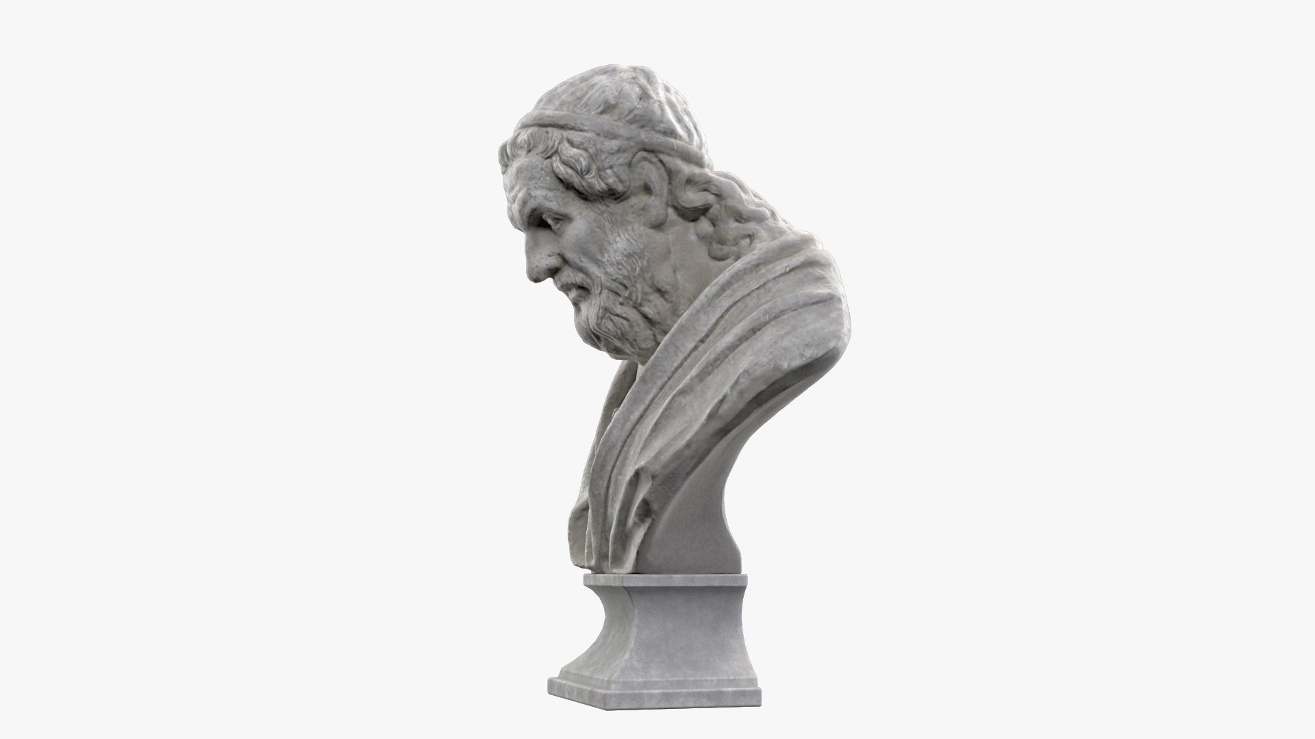 3D Philosopher Marble Bust model - TurboSquid 1907354