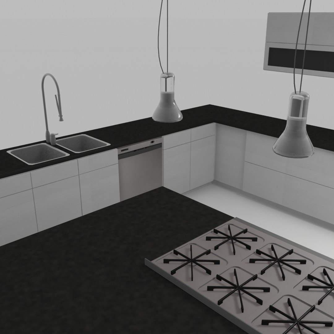 Kitchen Set01 Light Fixtures Dwg