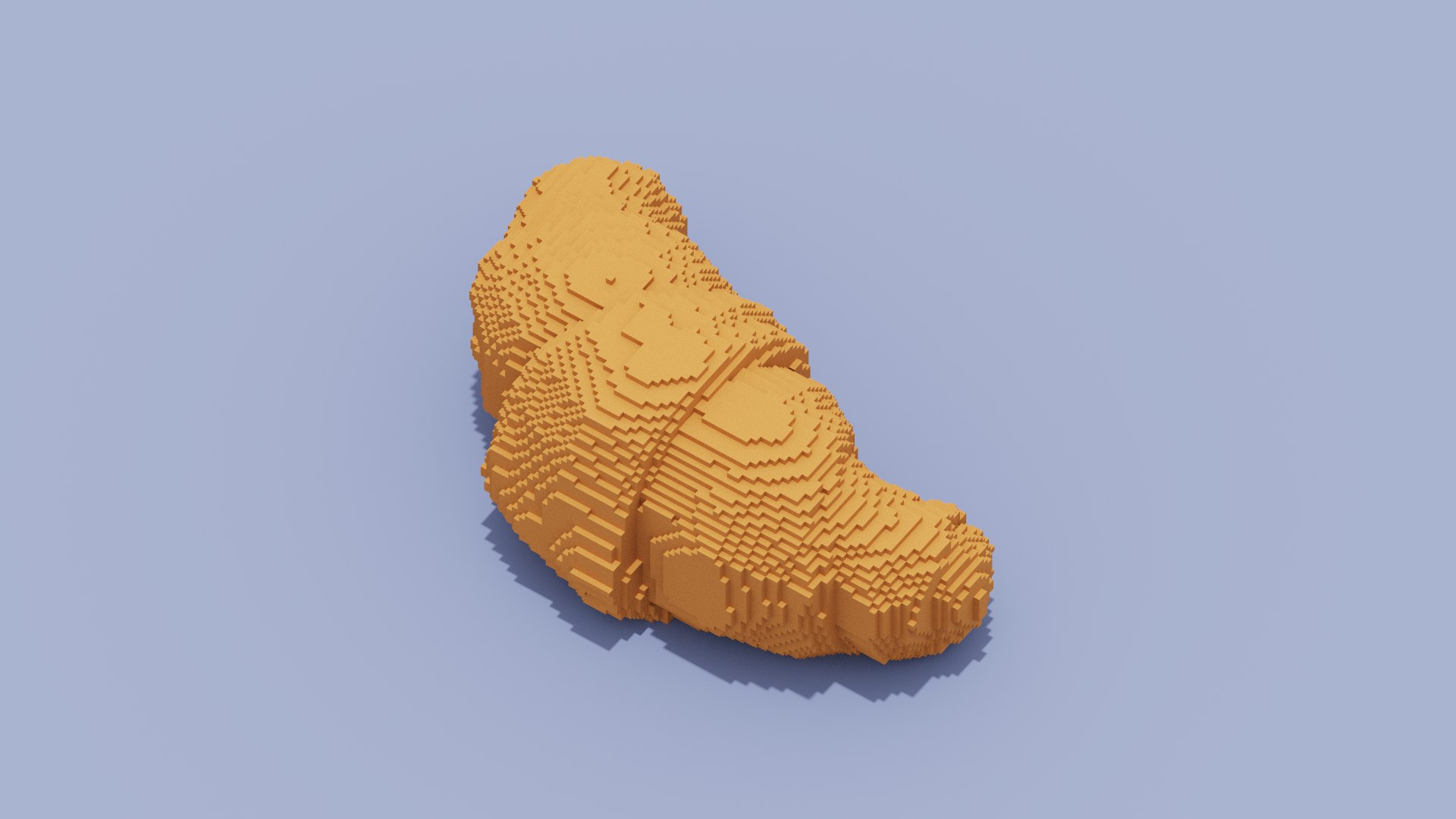 3D Croissant Voxel - TurboSquid 2219213