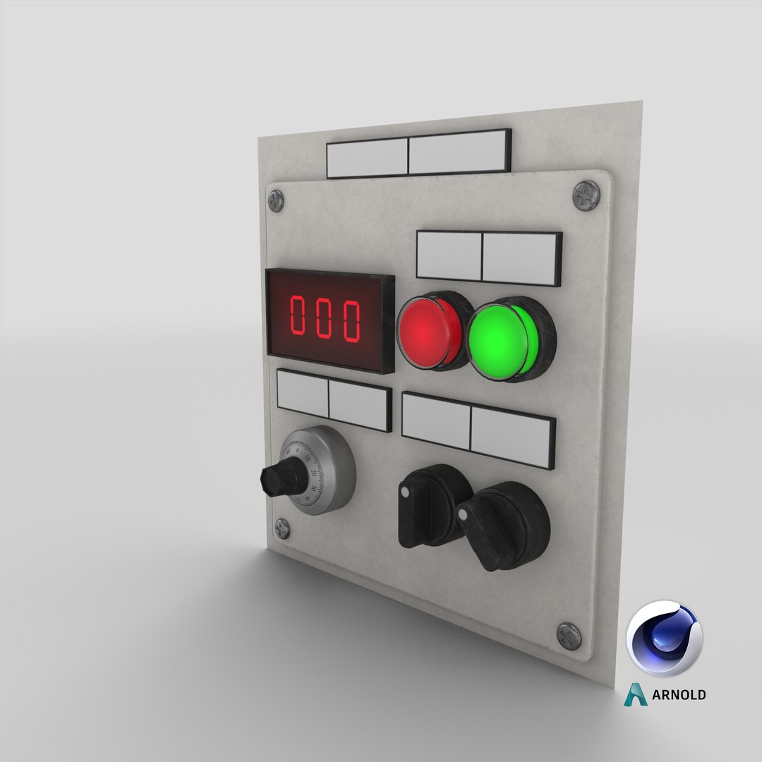 Control Station Buttons 03 Clean 3D model - TurboSquid 1883266