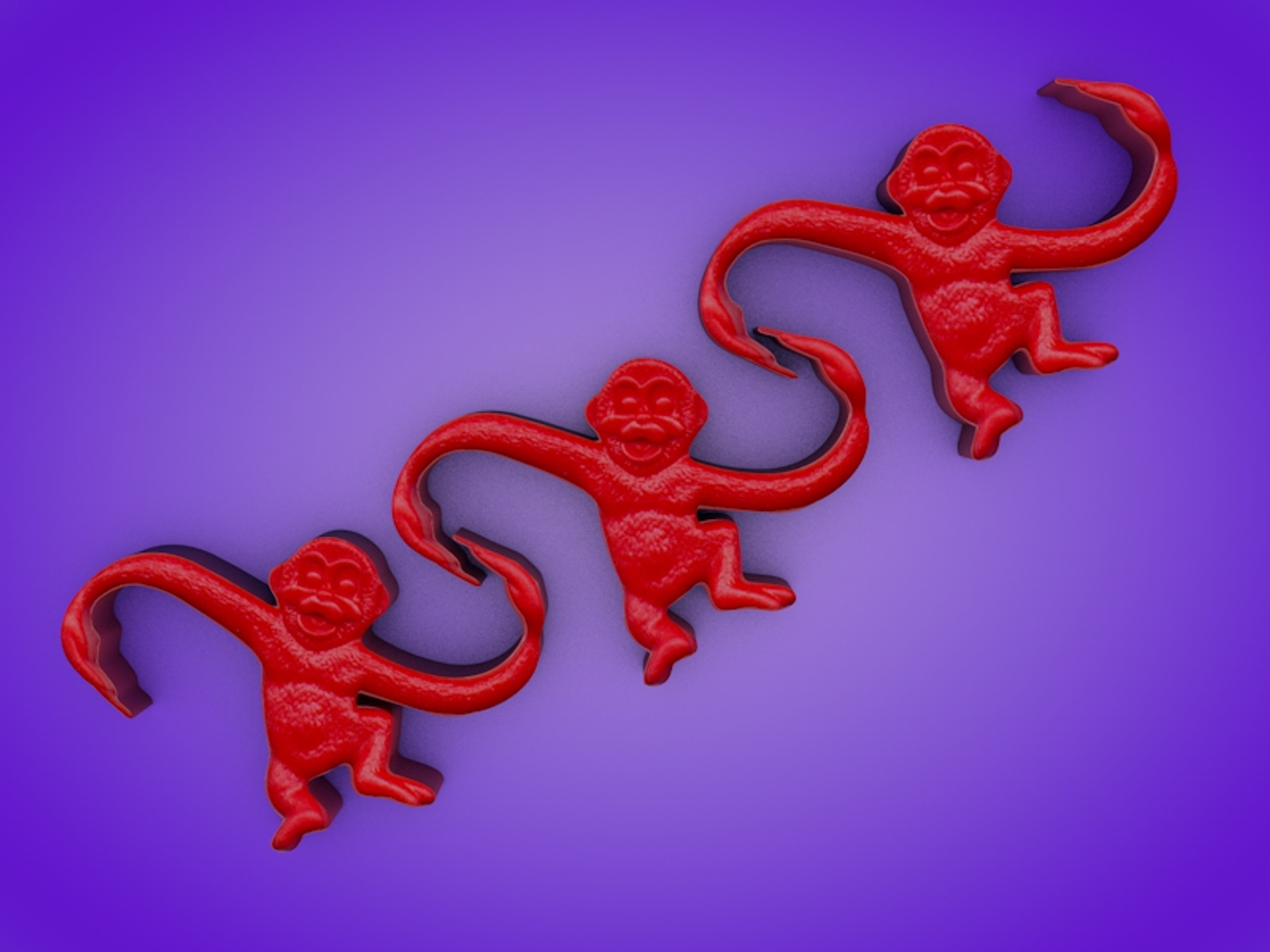 free barrel monkeys 3d model