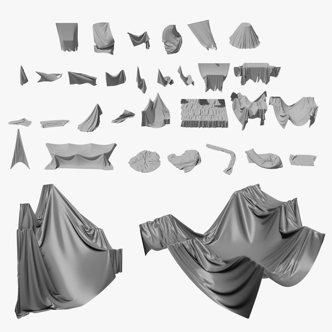 3D Cloth Kitbash Vol 01 Model - TurboSquid 2065354