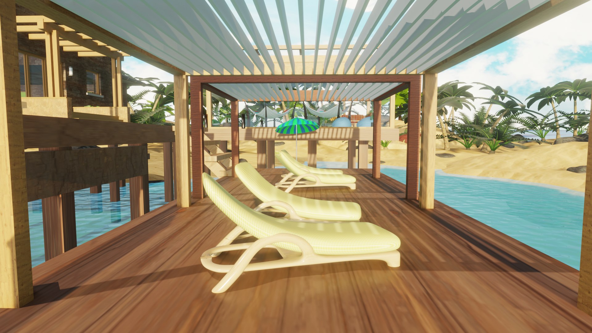 Luxurious Beachfront Villa With Beach 3D Model - TurboSquid 2186455