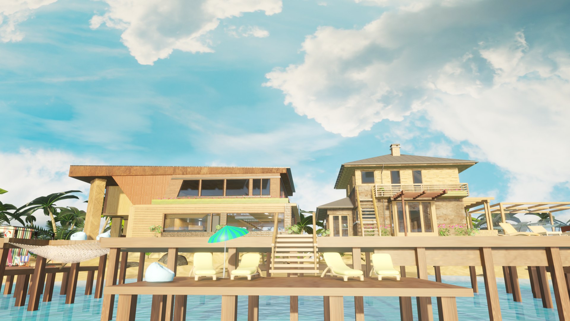 Luxurious Beachfront Villa With Beach 3D Model - TurboSquid 2186455