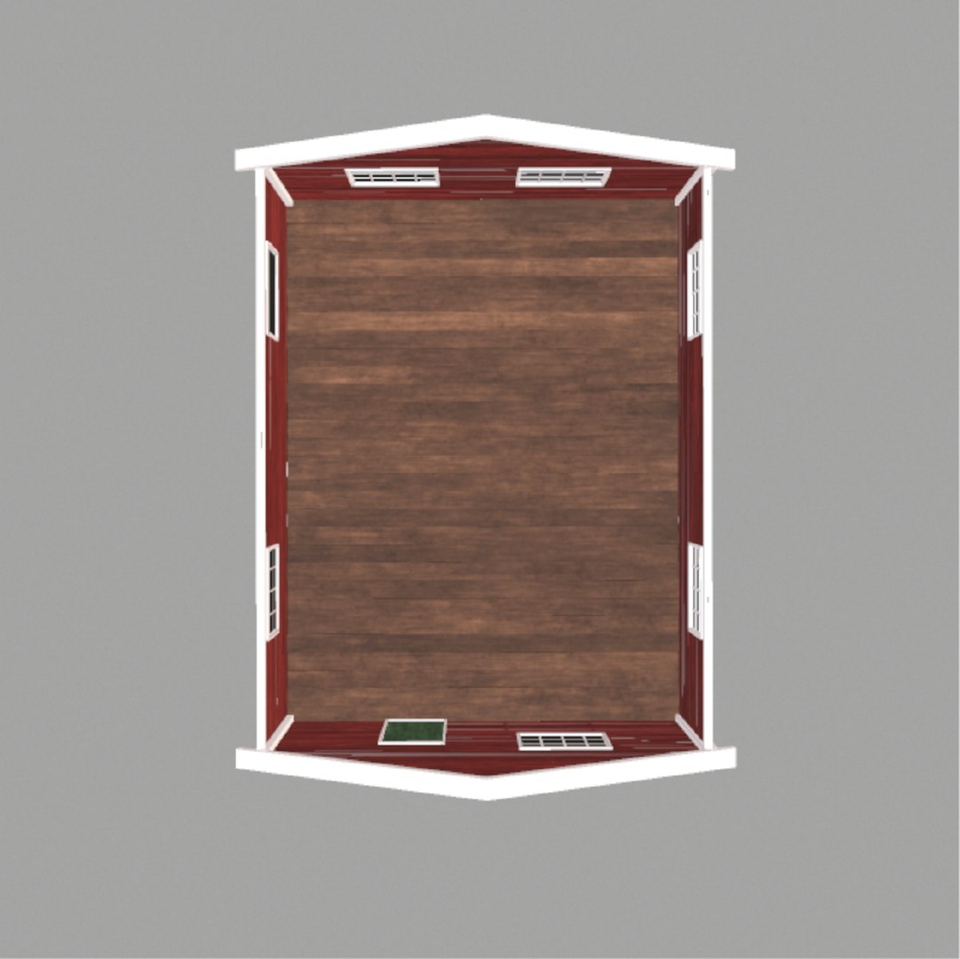 Red wooden house 3D model - TurboSquid 1537257