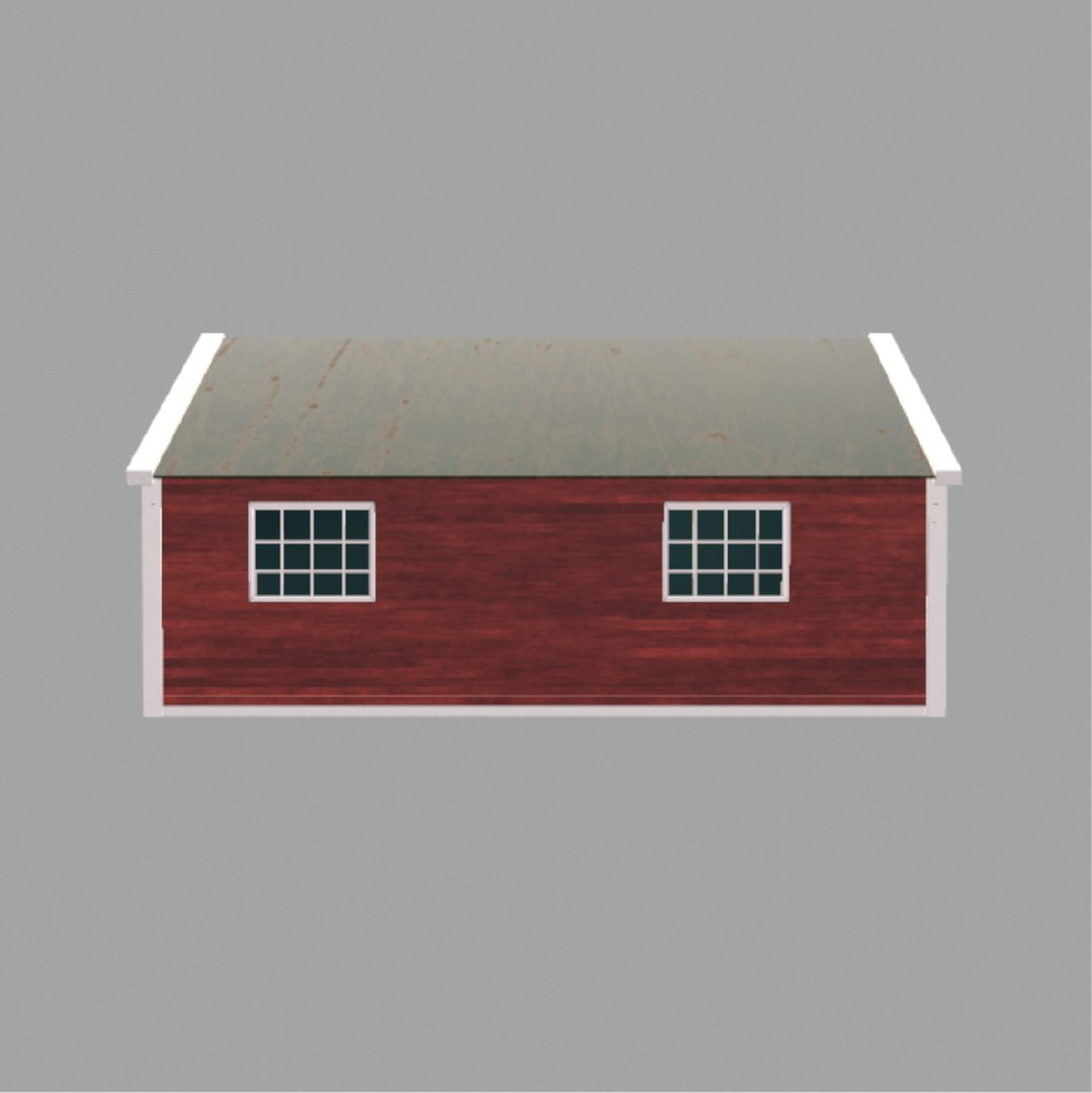 Red wooden house 3D model - TurboSquid 1537257