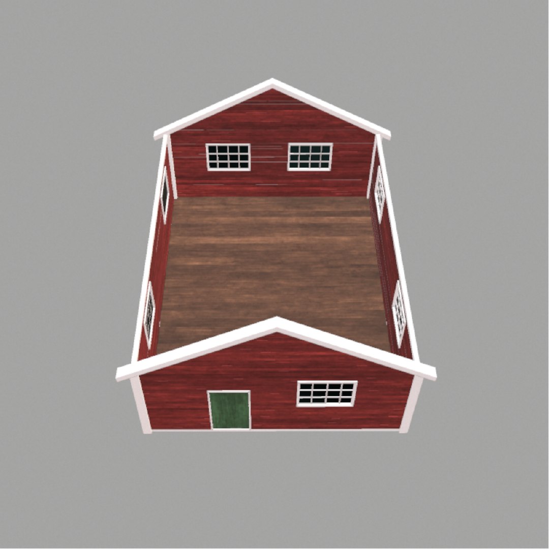 Red wooden house 3D model - TurboSquid 1537257