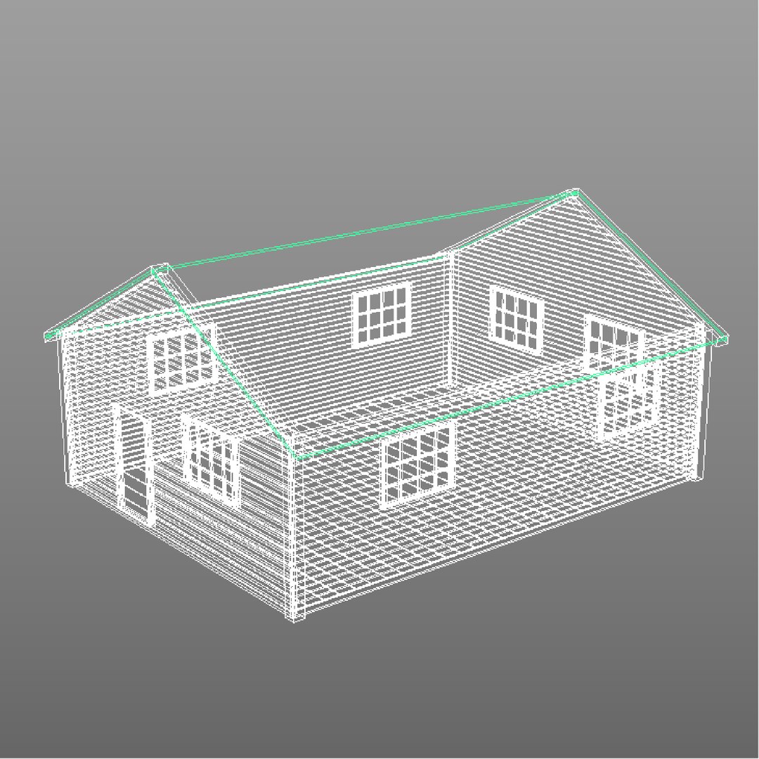 Red wooden house 3D model - TurboSquid 1537257