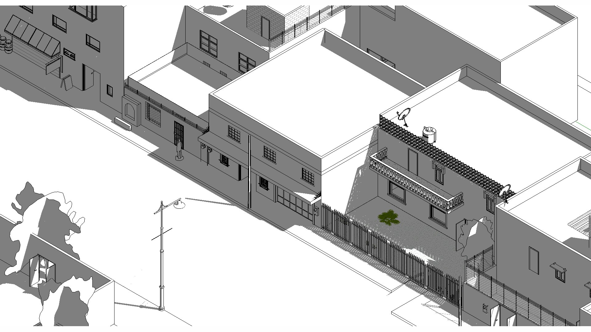 3D REVIT - calle mexicana latin street model - TurboSquid 2002309