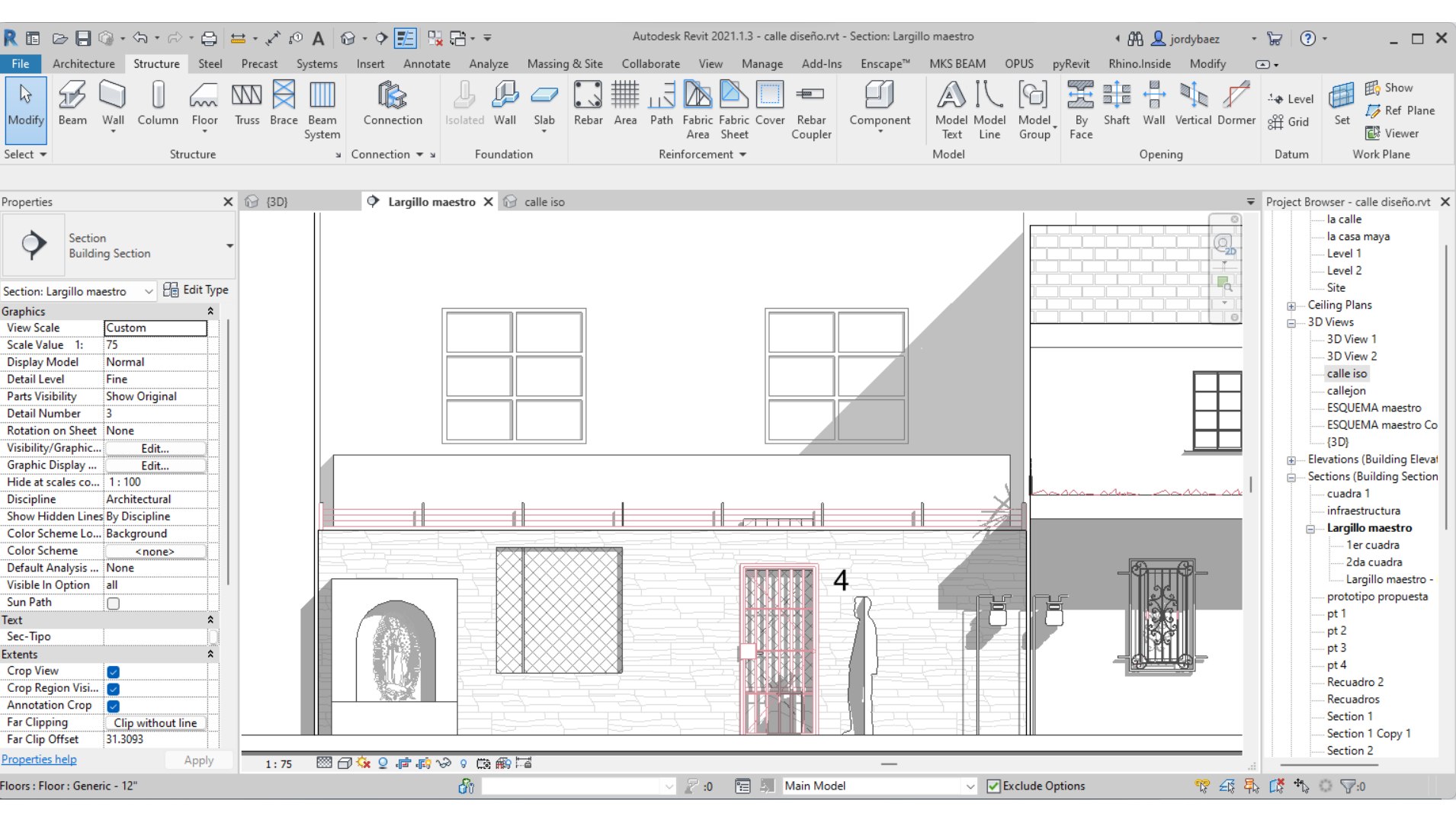 3D REVIT - calle mexicana latin street model - TurboSquid 2002309