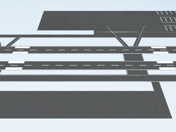 airport runway 3d model