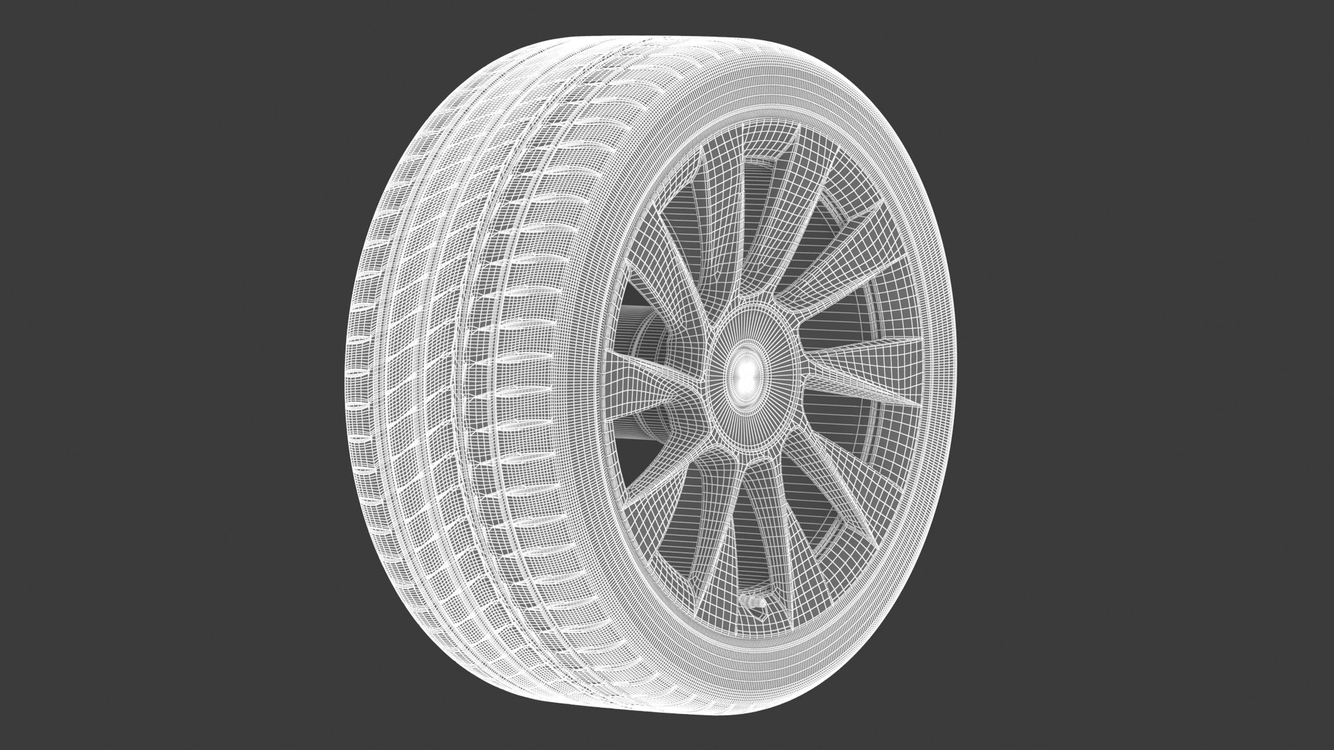 3D Tesla Car Tire Model - TurboSquid 2114593