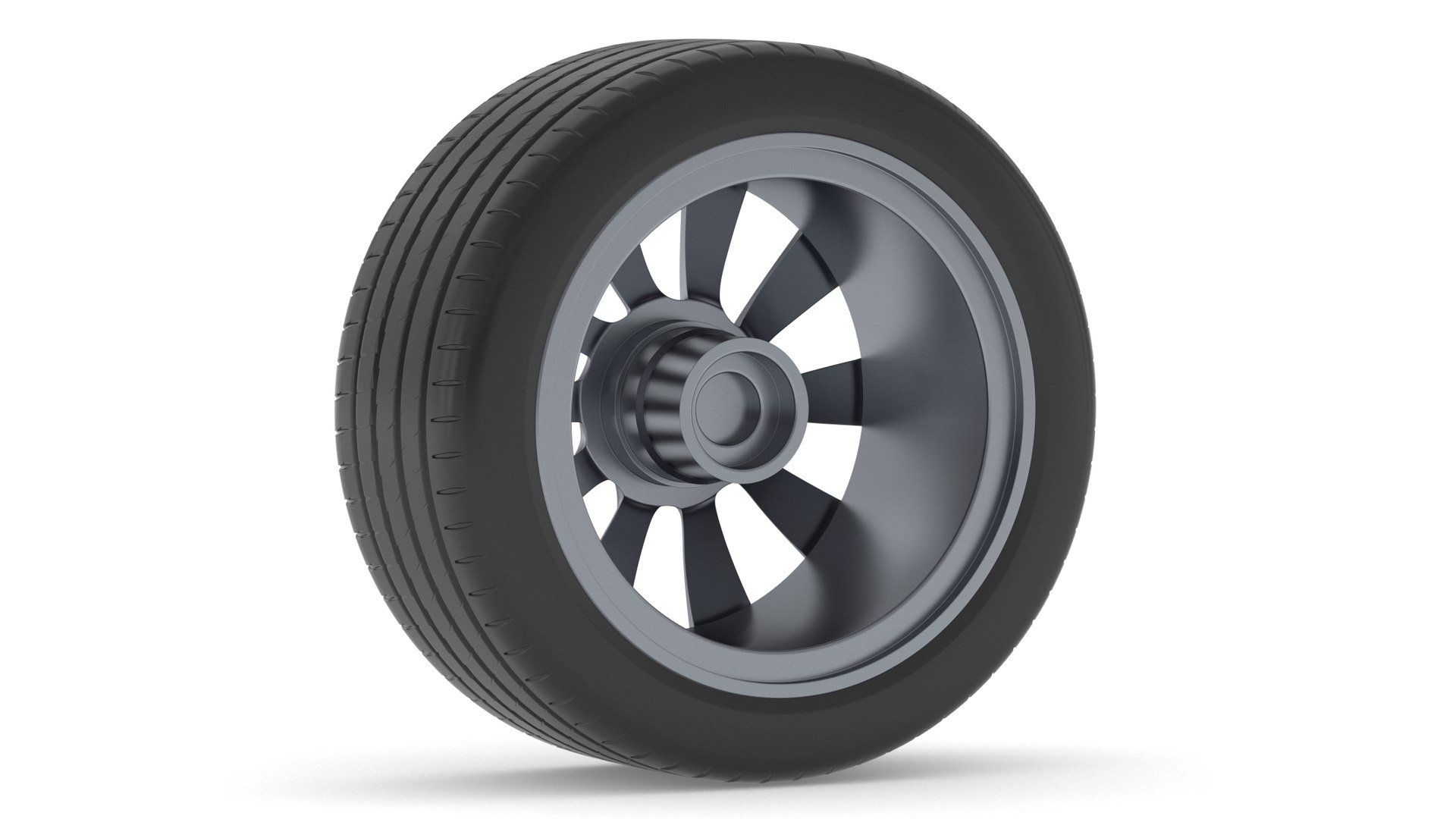3D Tesla Car Tire Model - TurboSquid 2114593
