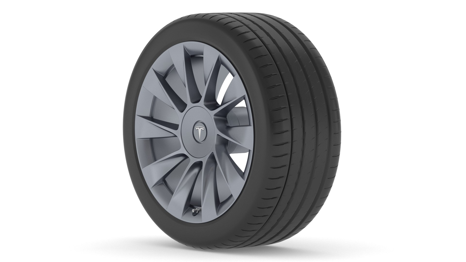 3D Tesla Car Tire Model - TurboSquid 2114593