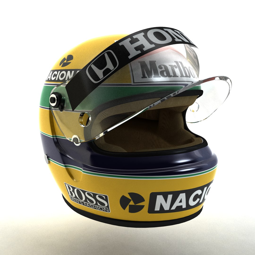 Ayrton Senna Helmet 1988 3d 3ds