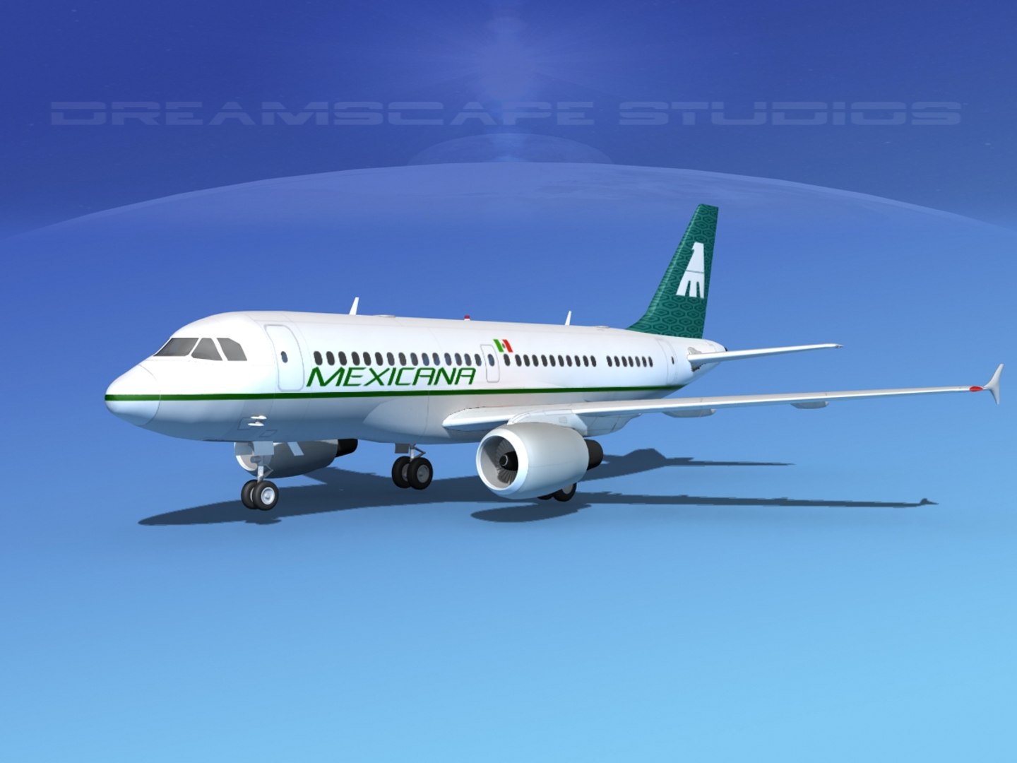 Scale Airbus A319 Airliner 3d Model