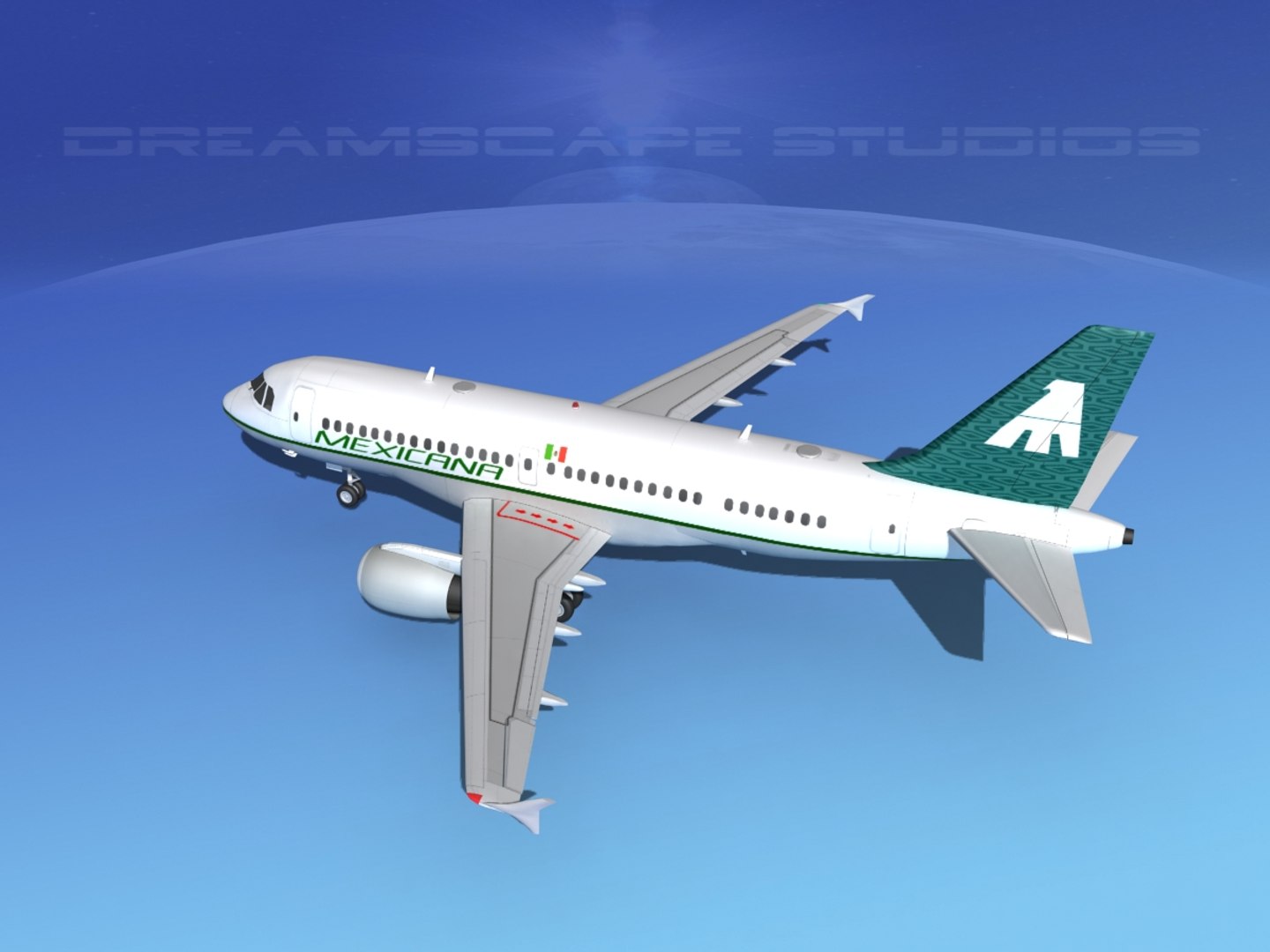 Scale Airbus A319 Airliner 3d Model