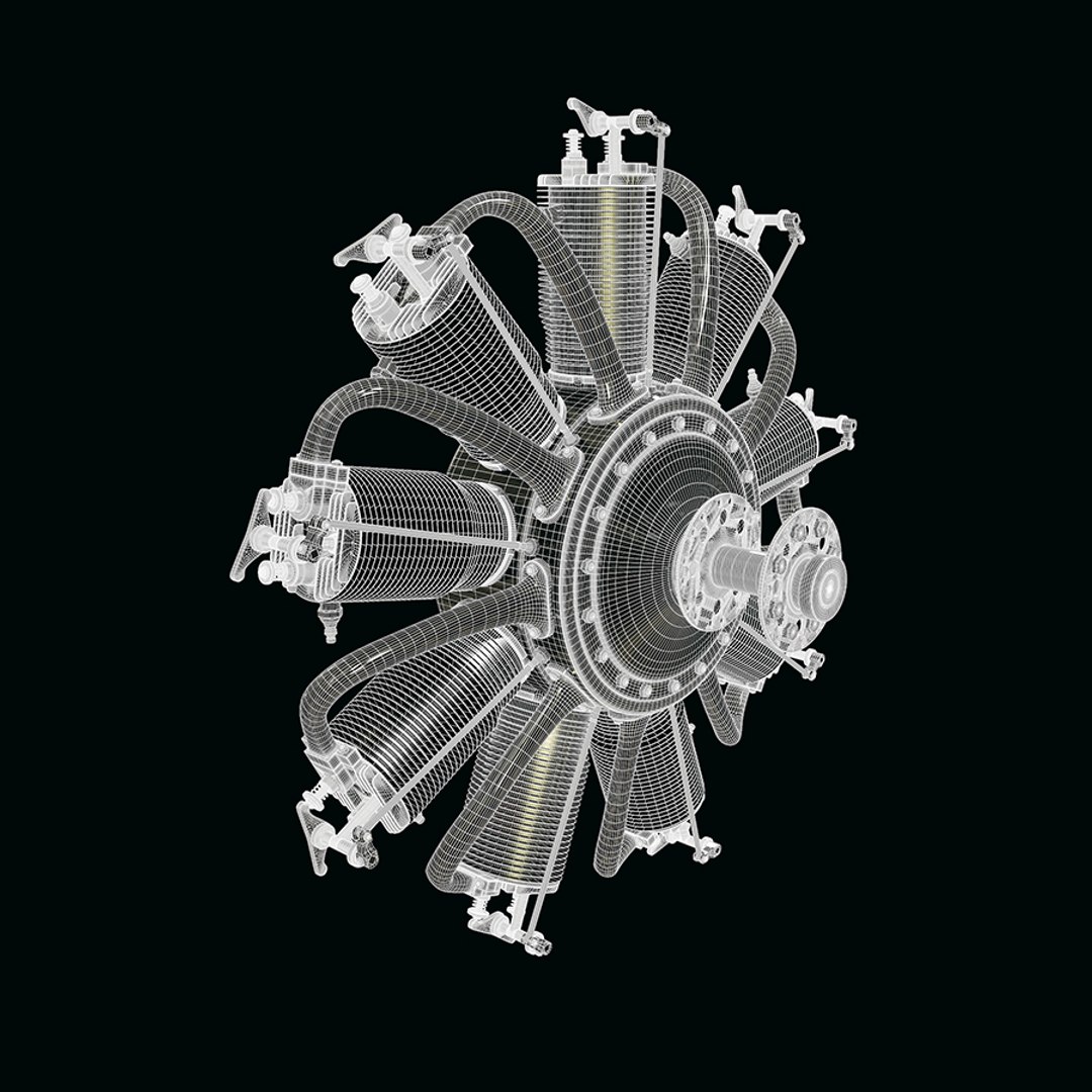 Ww1 Rotary Engine Obj
