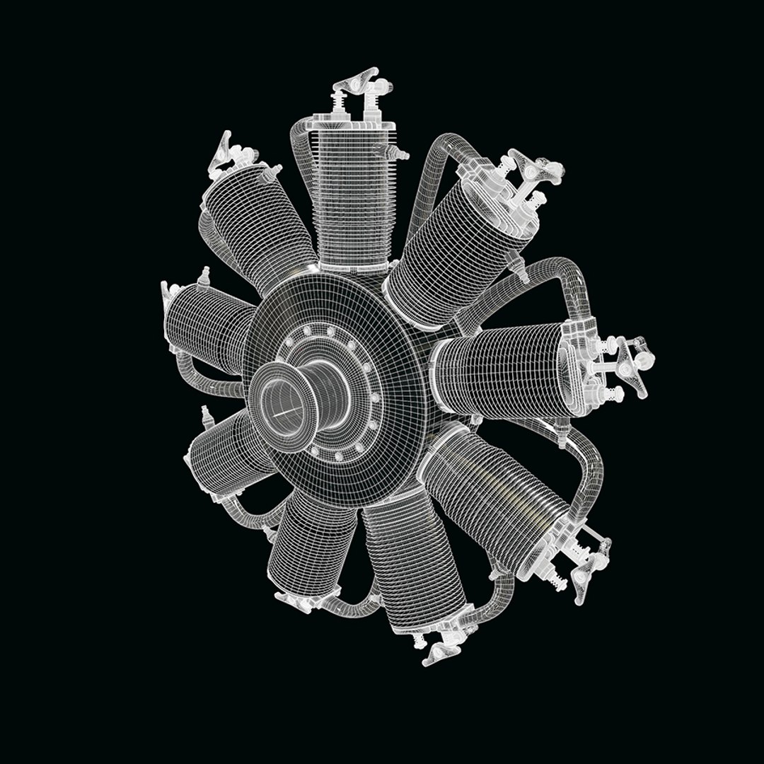 Ww1 Rotary Engine Obj