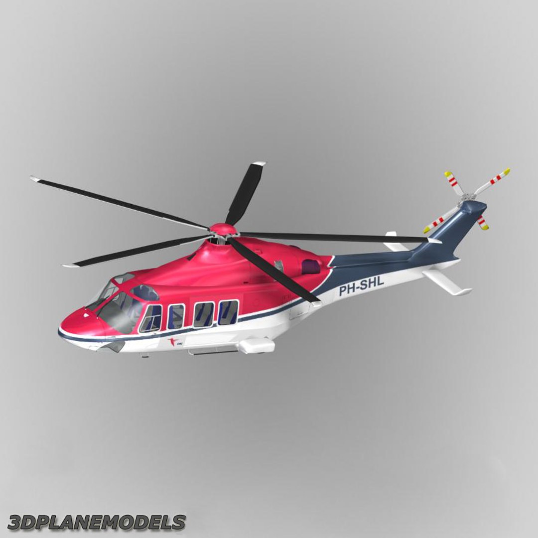 3d Model Agusta Westland Aw-139 Helicopter