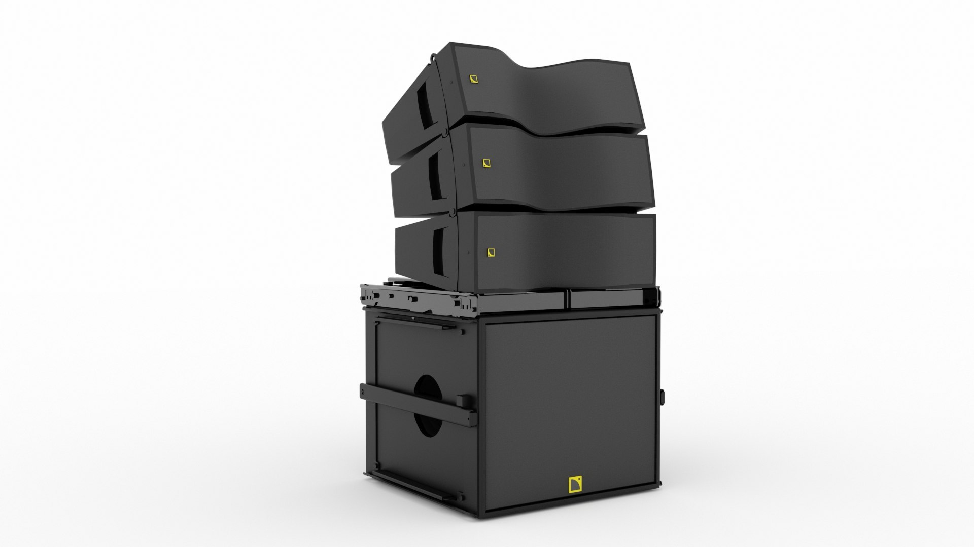 3D Concert Sound System Line Array L-Acoustics Kiva 2 Setup ...