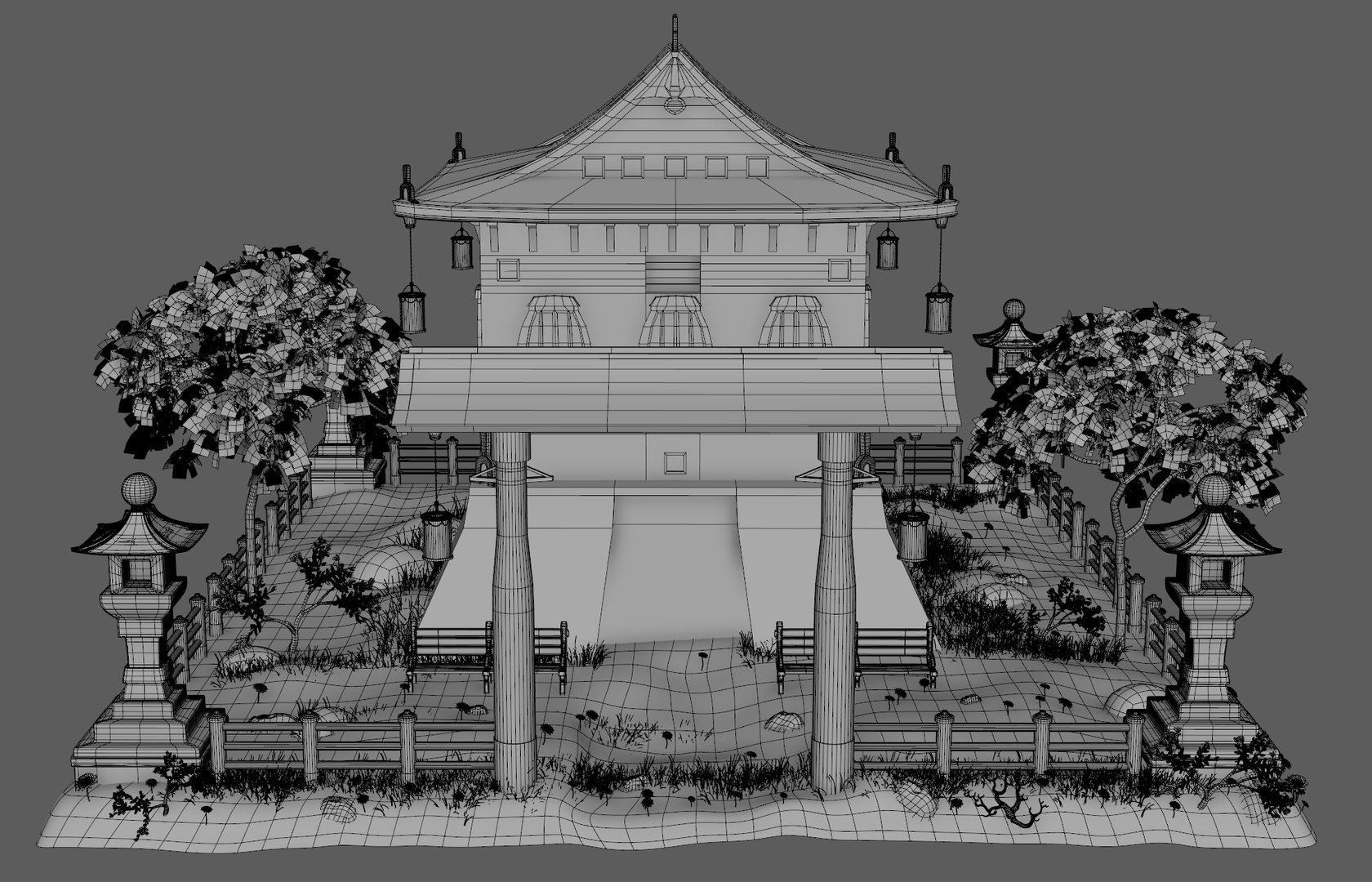 3D Japan Japanese House Model - TurboSquid 1340345