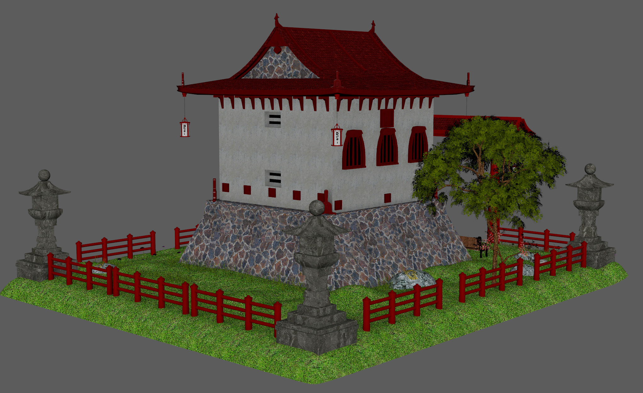 3D japan japanese house model - TurboSquid 1340345