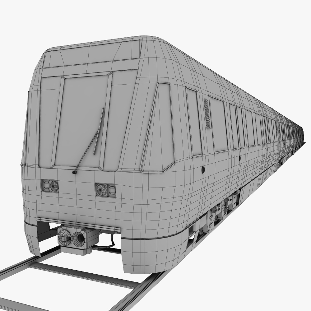 3d metro subway train model