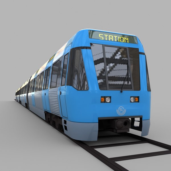 3d metro subway train model