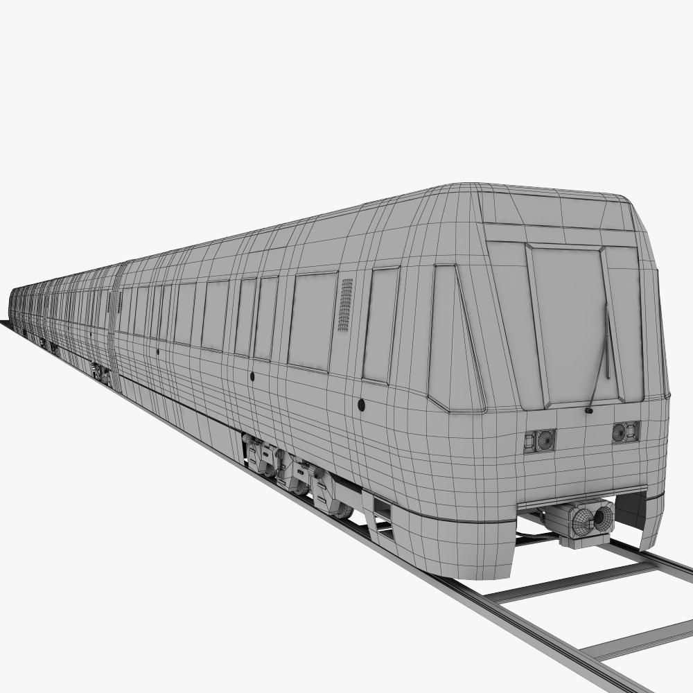 3d metro subway train model