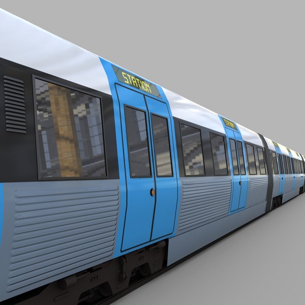 3d metro subway train model