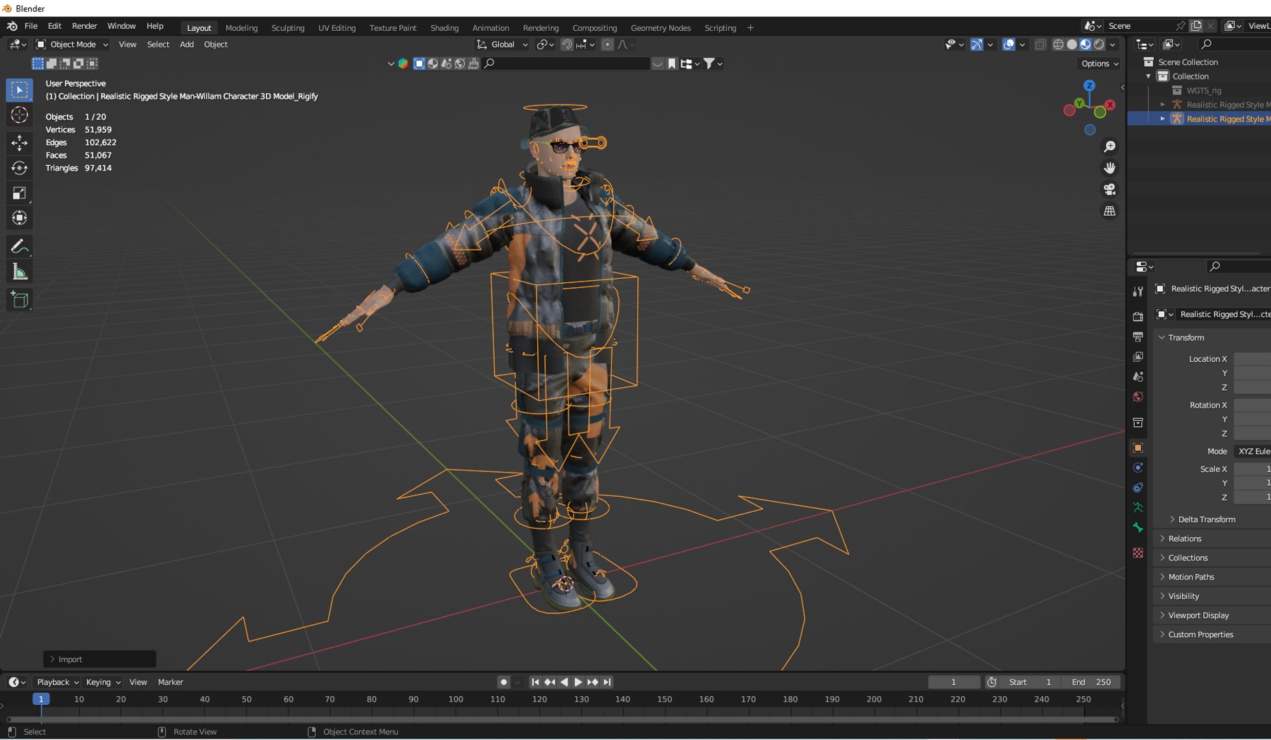 3D Realistic Rigged Style Man-Willam Character 3D Model Model ...