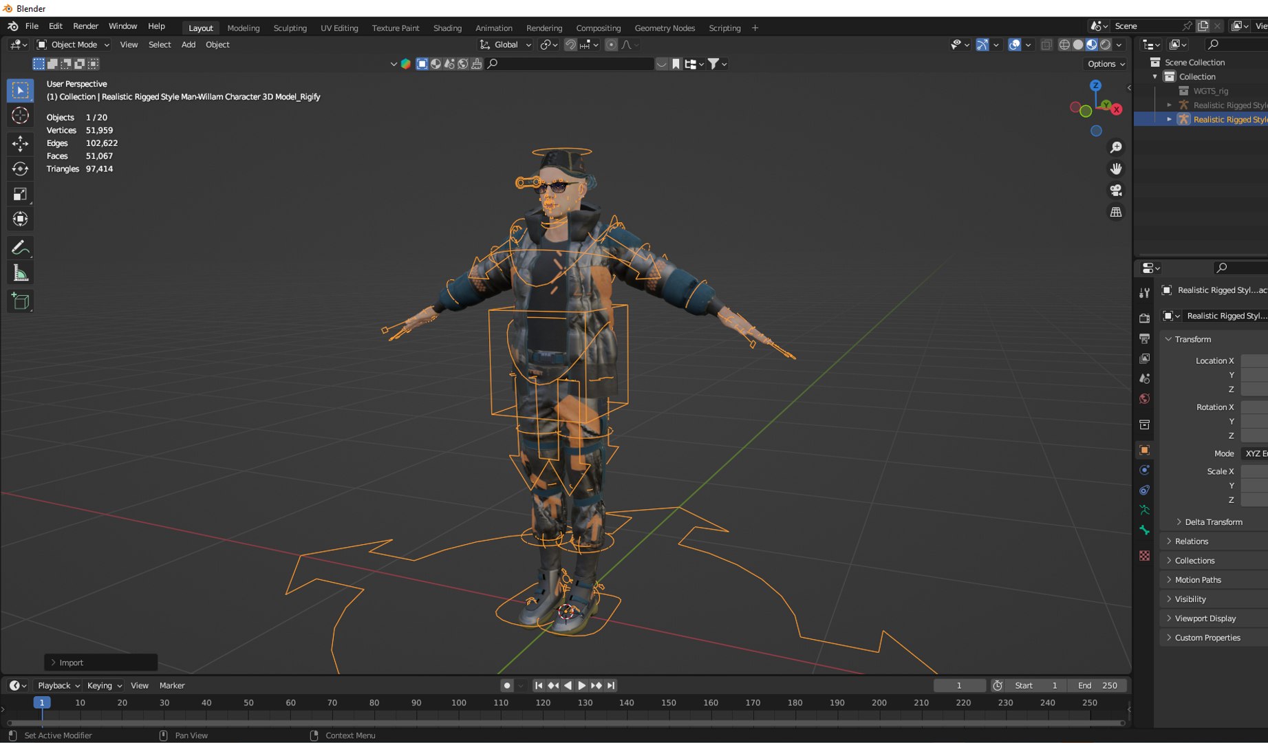3D Realistic Rigged Style Man-Willam Character 3D Model Model ...