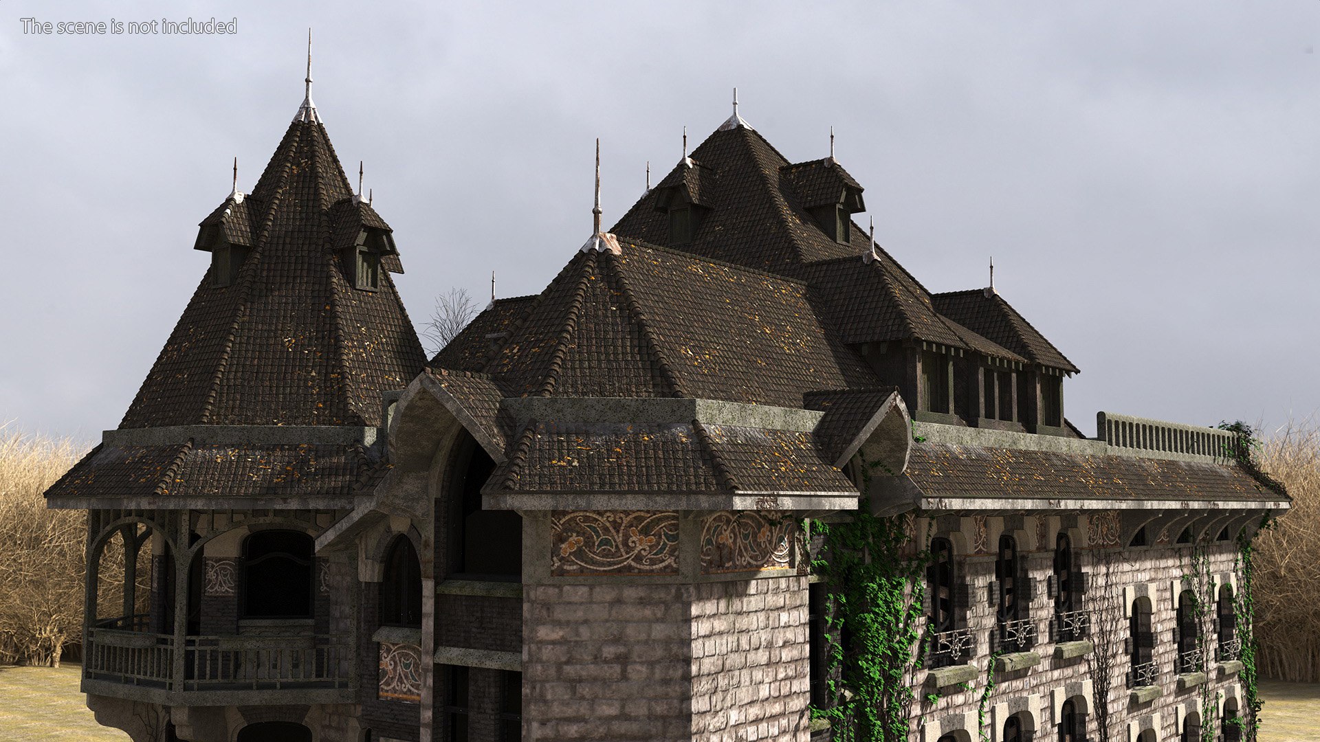 Old Haunted Mansion 3D Model - TurboSquid 2186346