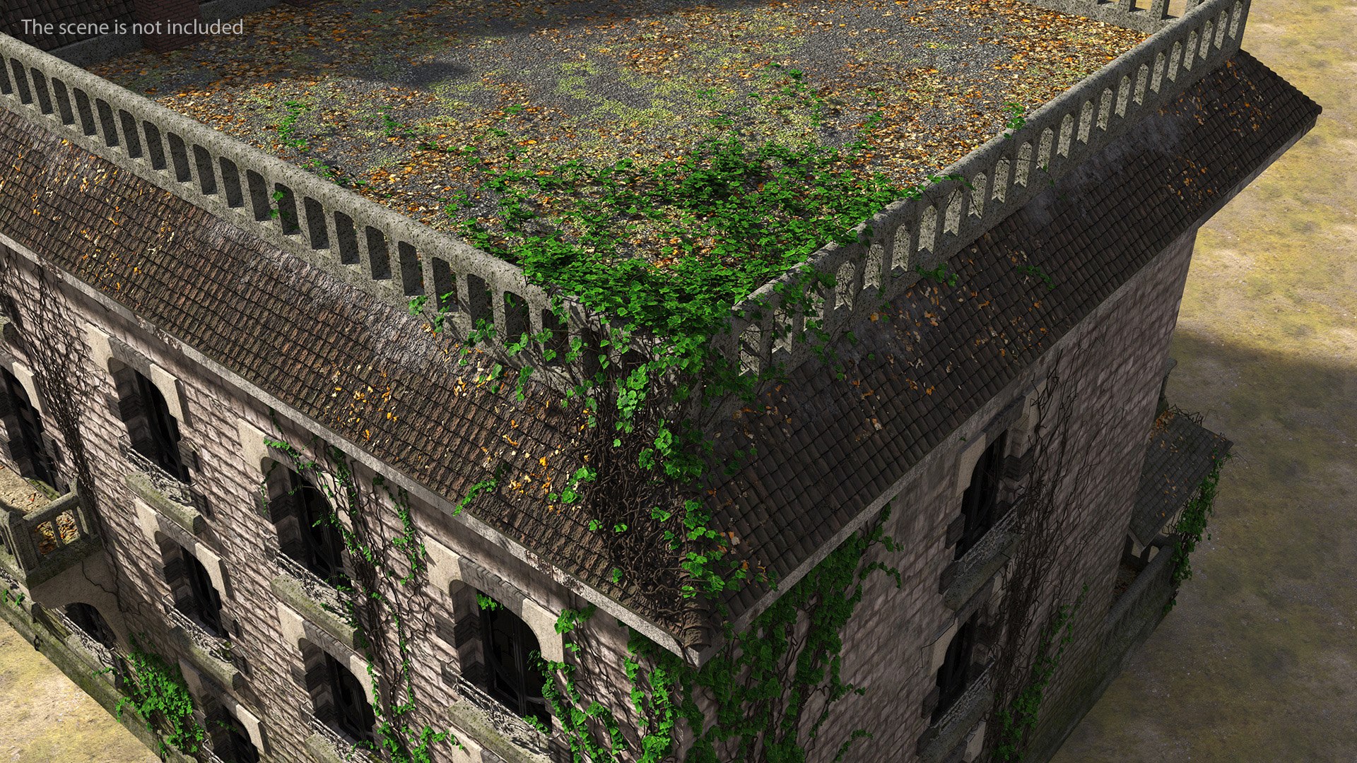 Old Haunted Mansion 3D Model - TurboSquid 2186346