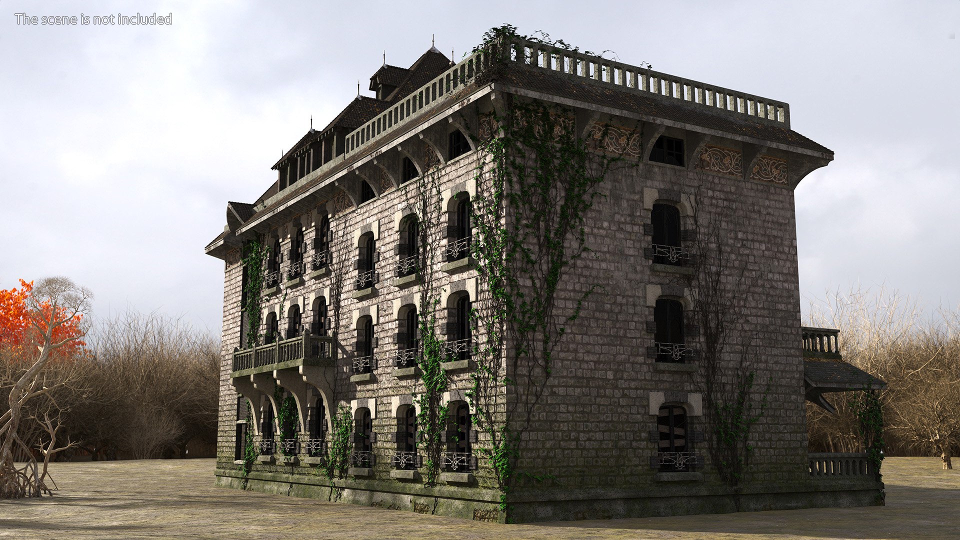 Old Haunted Mansion 3D Model - TurboSquid 2186346